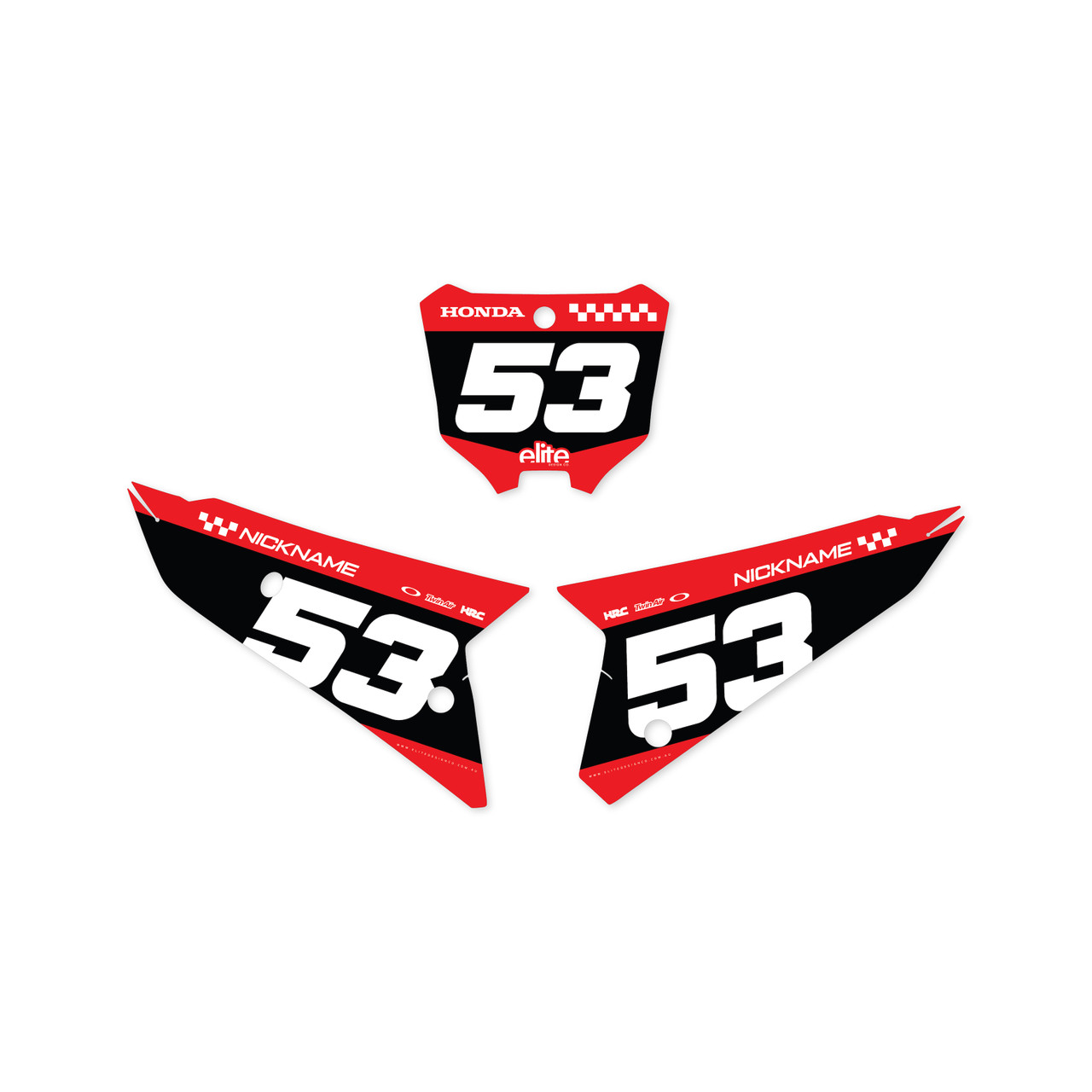 Honda Chronos Number Plate Graphics - Elite Design Co.