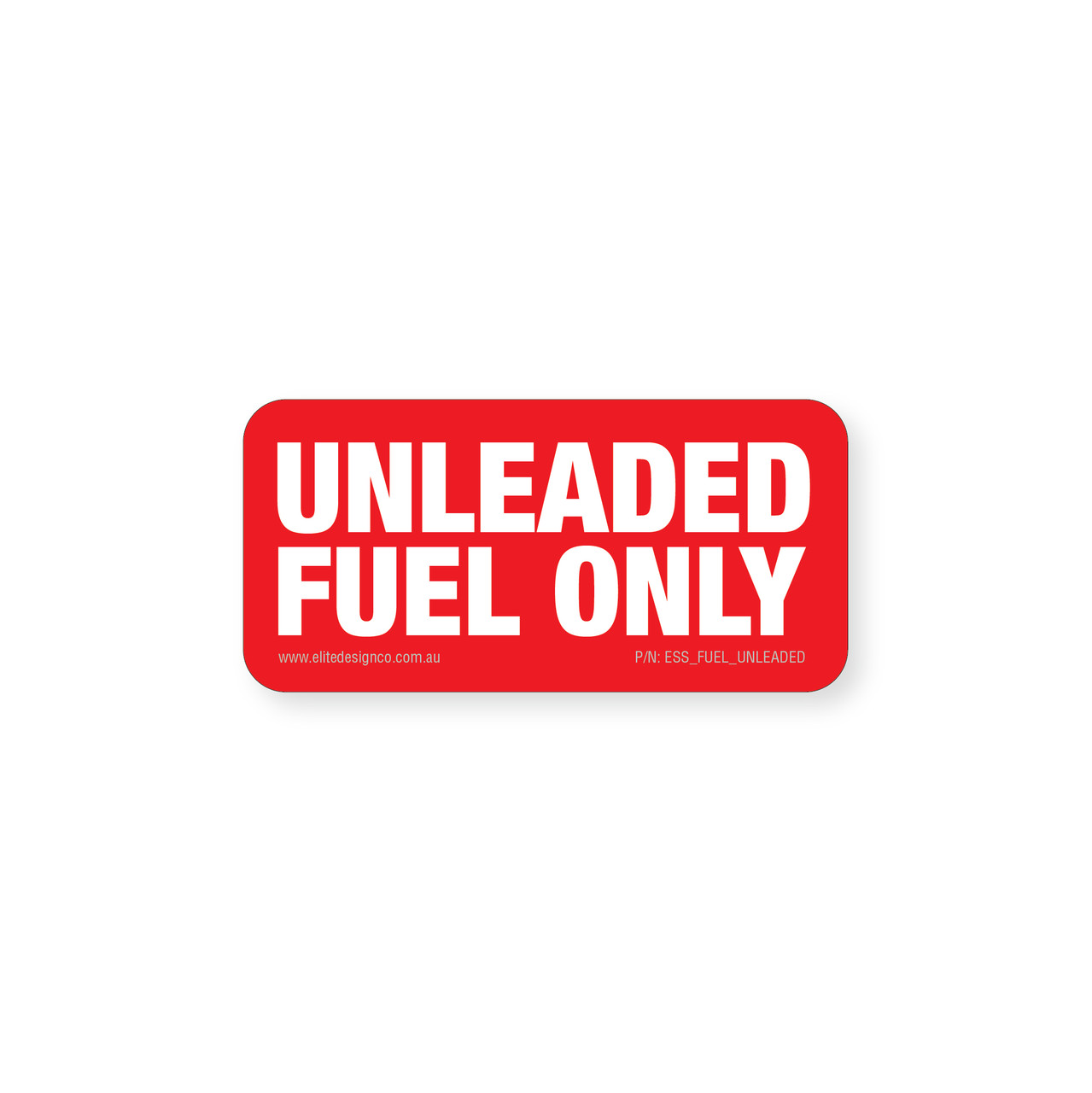 Unleaded Fuel Only Safety Stickers - Elite Design Co.