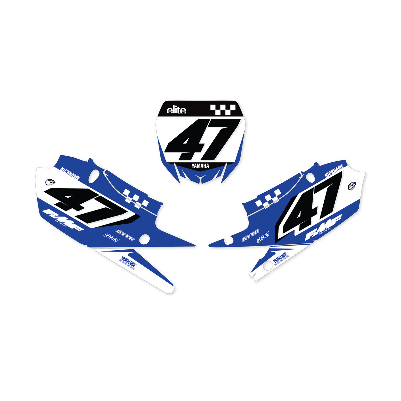 Yamaha Cadet Number Plate Graphics - Elite Design Co.