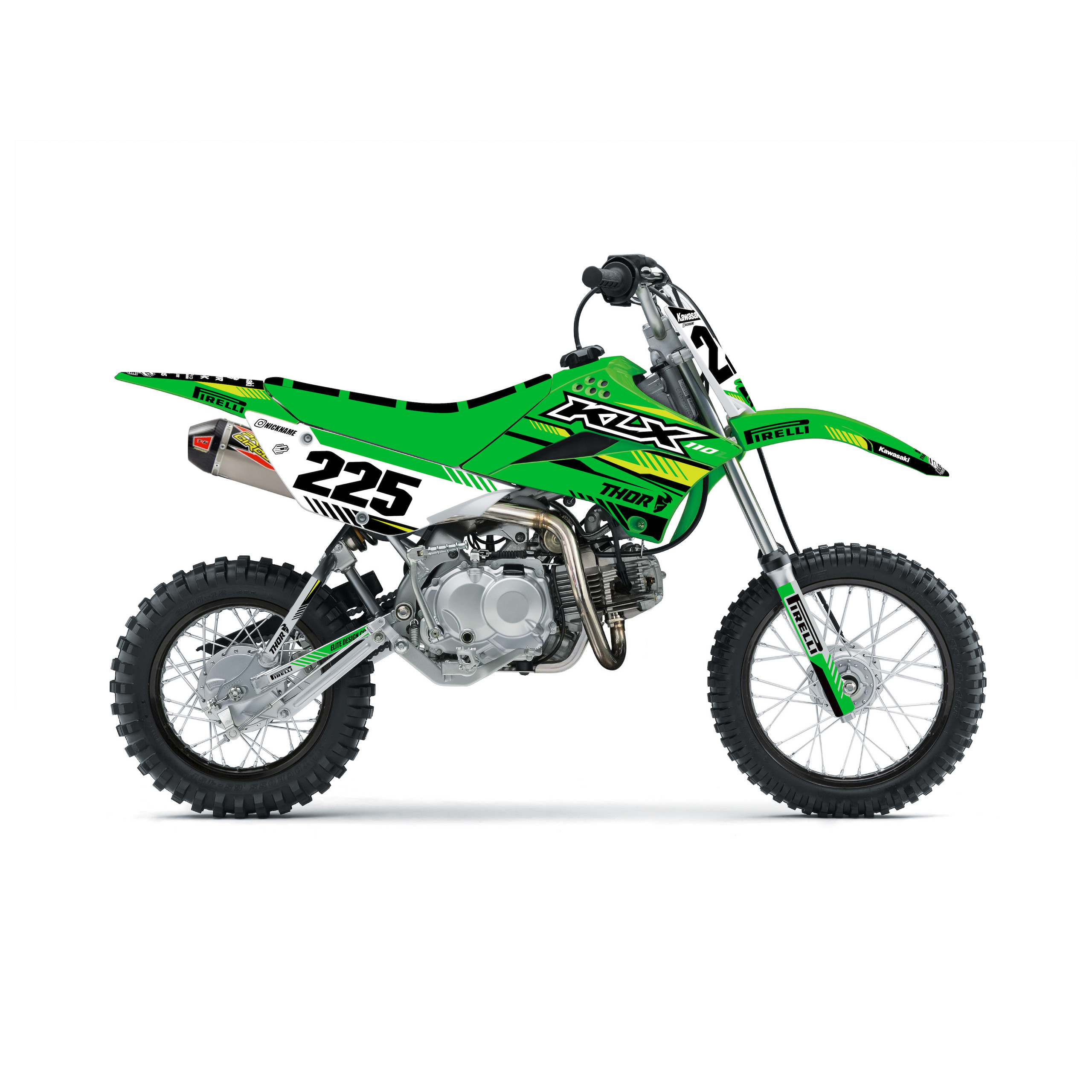 Laserlight Graphics Kit for Kawasaki KLX110 - Elite Design Co.