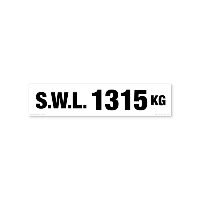 Safe Working Load SWL Safety Stickers - Elite Design Co.