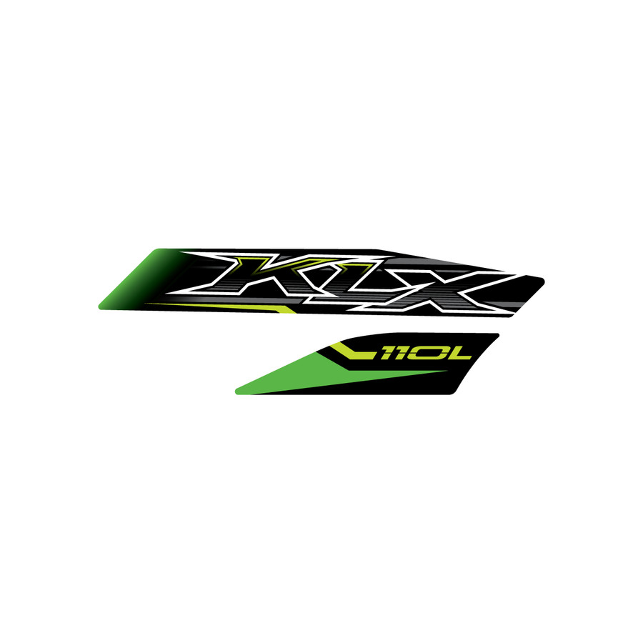 2019 Kawasaki KLX110 Replica OEM Shroud Graphics - Elite Design Co.