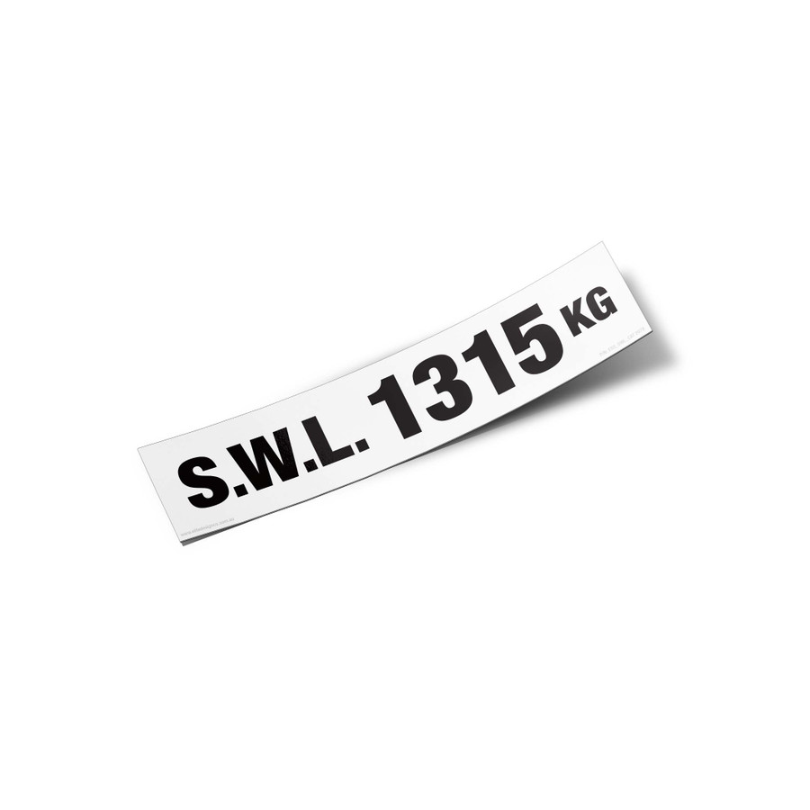 Safe Working Load SWL Safety Stickers - Elite Design Co.