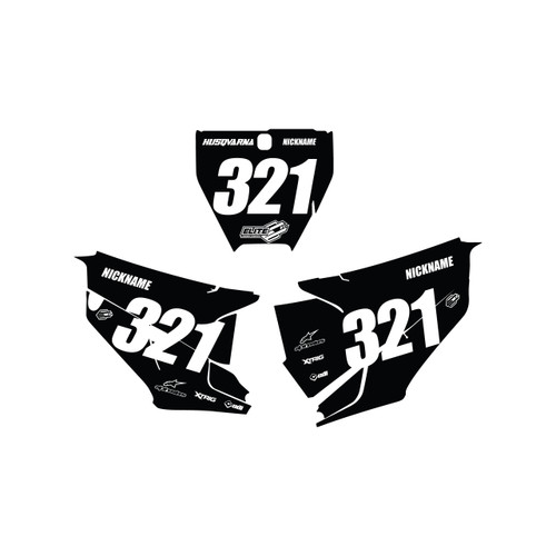 Husqvarna Base Number Plate Graphics - Elite Design Co.