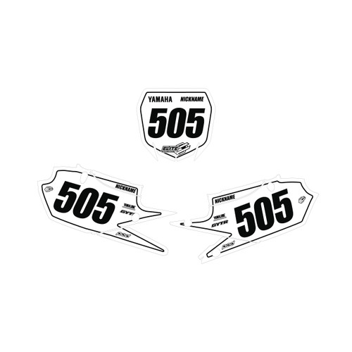 Yamaha Outline Number Plate Graphics - Elite Design Co.