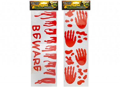 Halloween Blood Gel Window Stickers Choose from 2 assorted designs ...