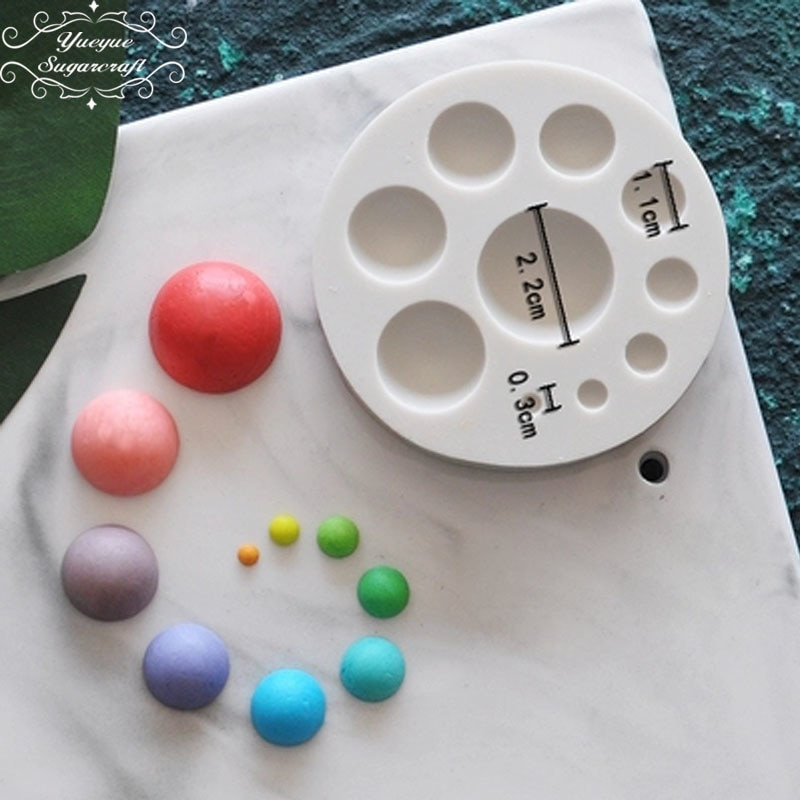 Round Half Ball Mold - 10 sizes - Poly Clay Play