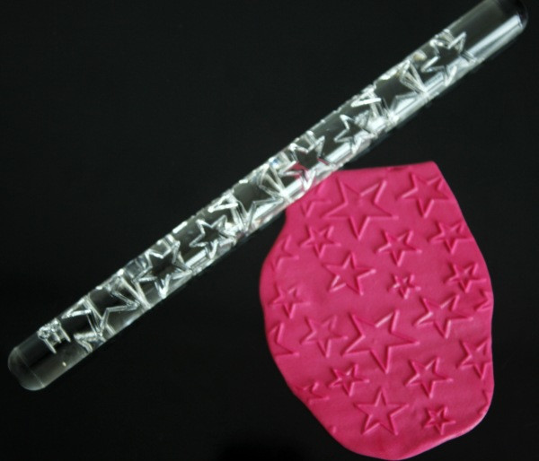 Acrylic Rolling Pin Stars - Poly Clay Play