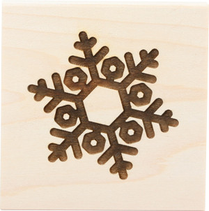 Wood Mount Stamps - Mini Snowflake - Poly Clay Play
