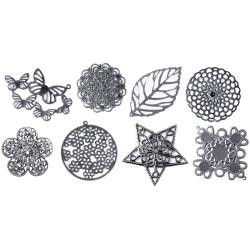 Vintaj Metal Accent 1/Pkg Filigree Clover Petal 59mm - Poly Clay Play