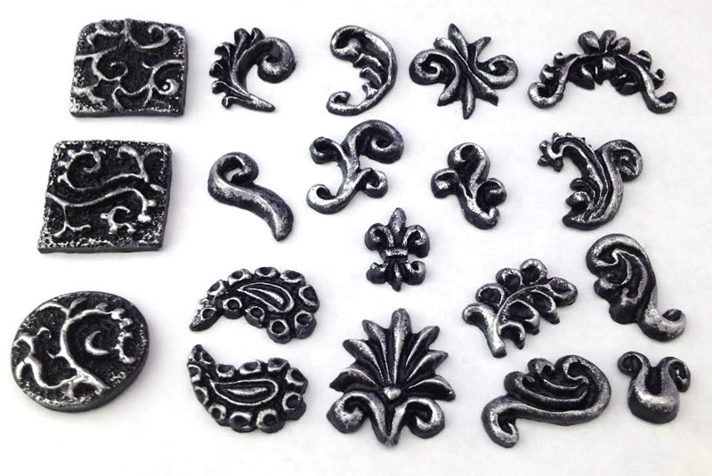 Henna Paisley Swirl Design Mold - Poly Clay Play