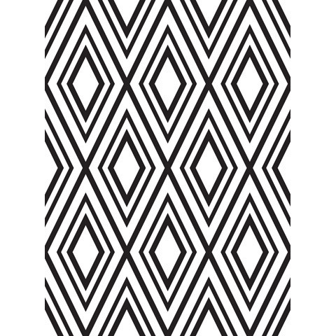 Nested Diamond - Background Embossing Folder 4.25"X5.75" - Poly Clay Play