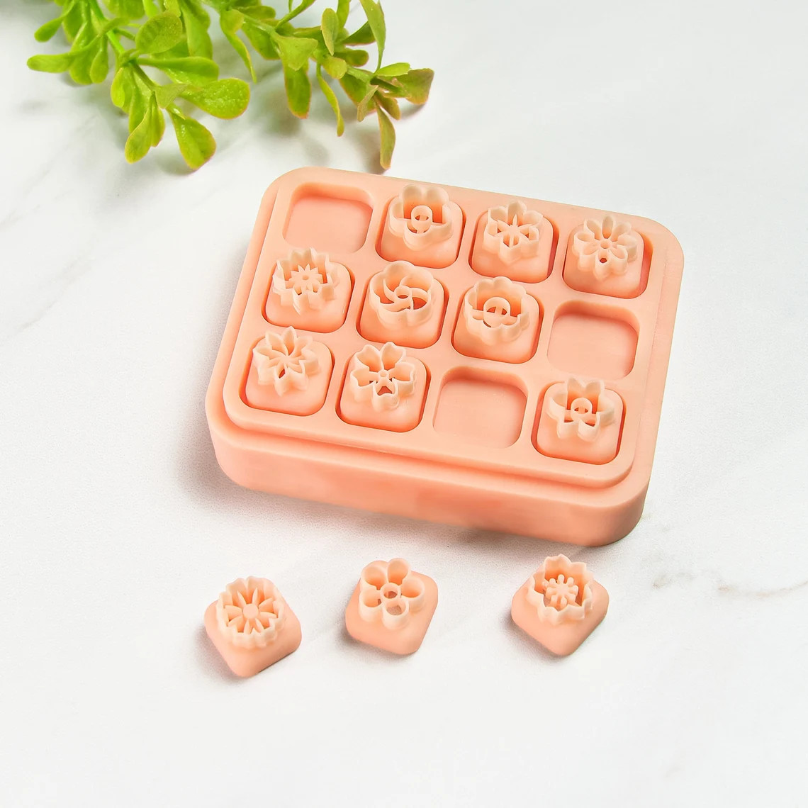 PCP Mini Cutters Set and Storage Box - Flowers - Poly Clay Play