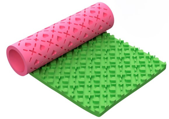 PCP Tic Tac Toe Love Seamless Texture Roller - Poly Clay Play