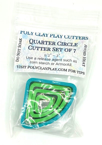 PCP Quarter Circle Cutter Set 7 Cutters - Poly Clay Play