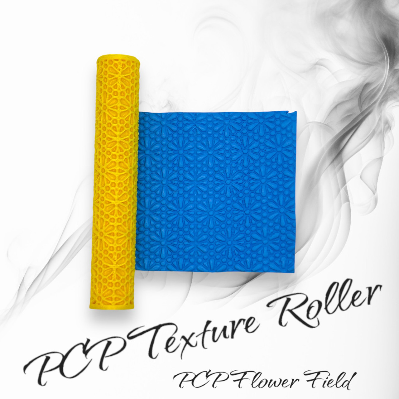 PCP Flower Field Seamless Texture Roller - Poly Clay Play