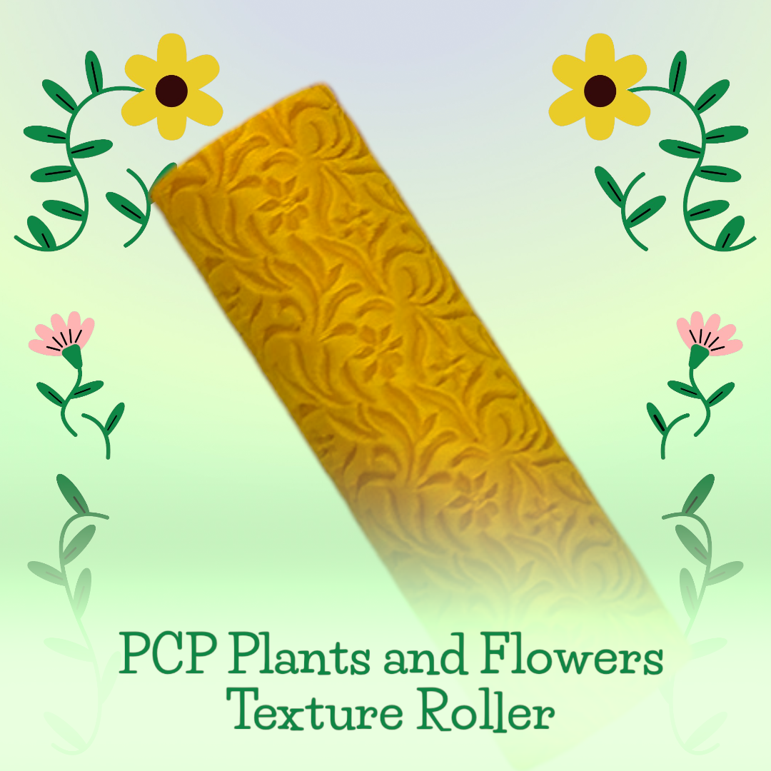 PCP Plants and Flowers Seamless Texture Roller - Poly Clay Play