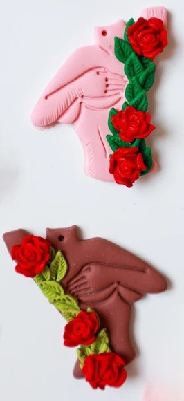 PCP Awareness Breast Cancer Self-Check Cutters 2 pc. Set - Poly Clay Play