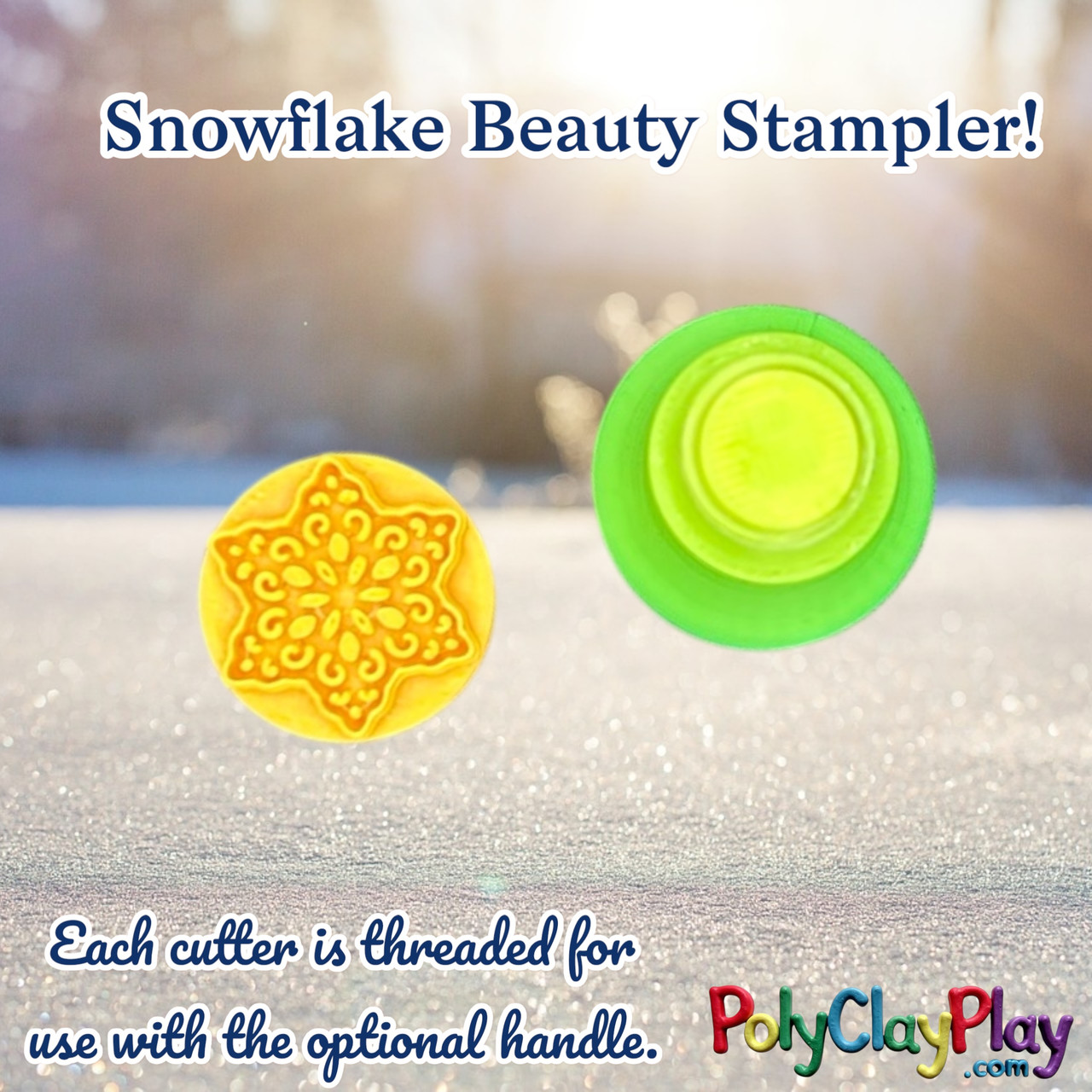 PCP Stampler Snowflake Beauty Stamp/Embosser - Poly Clay Play