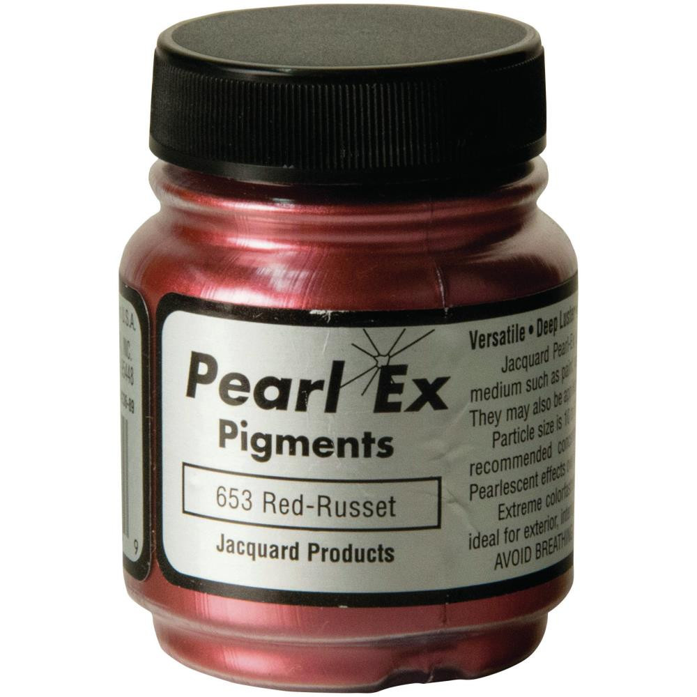 Jacquard Pearl Ex Powdered Pigment 21g - Red Russet Lg Jar - Poly Clay Play