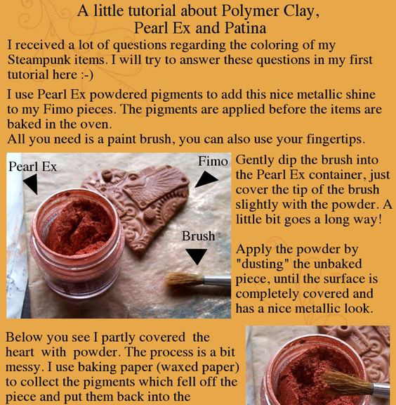 Great Pearl Ex Powder Tutorial - Poly Clay Play