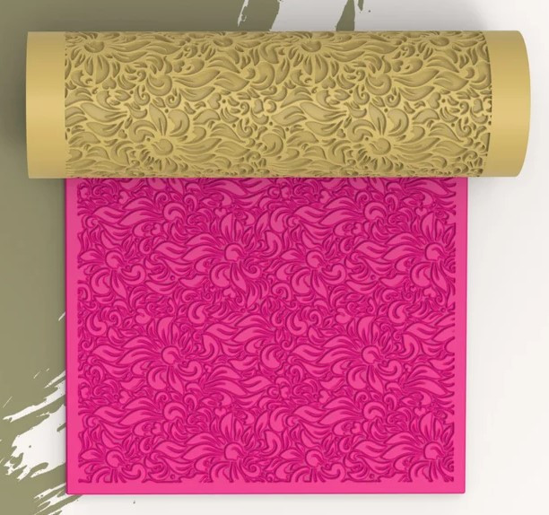 PCP Flower Field Seamless Texture Roller - Poly Clay Play