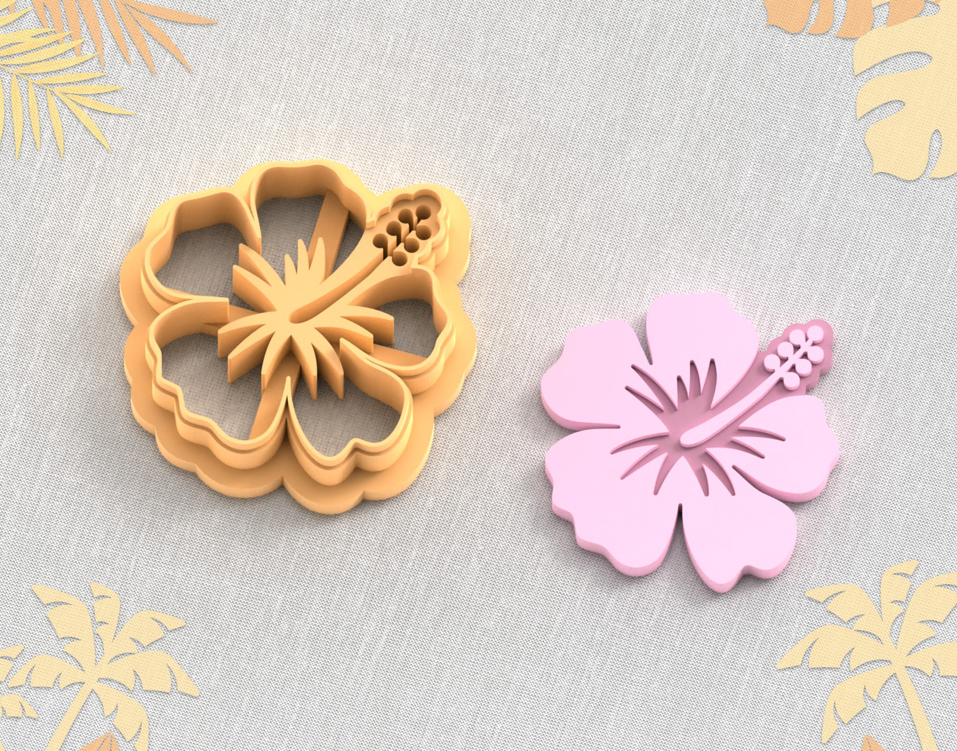 PCP Hibiscus Tropical Flower Cutters - Poly Clay Play