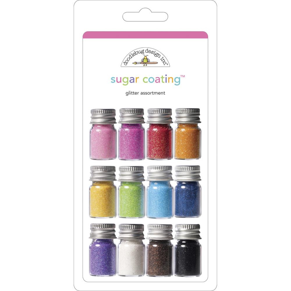 Sugar Coating Fine Glitter Assortment 5g 12/Pkg - Poly Clay Play