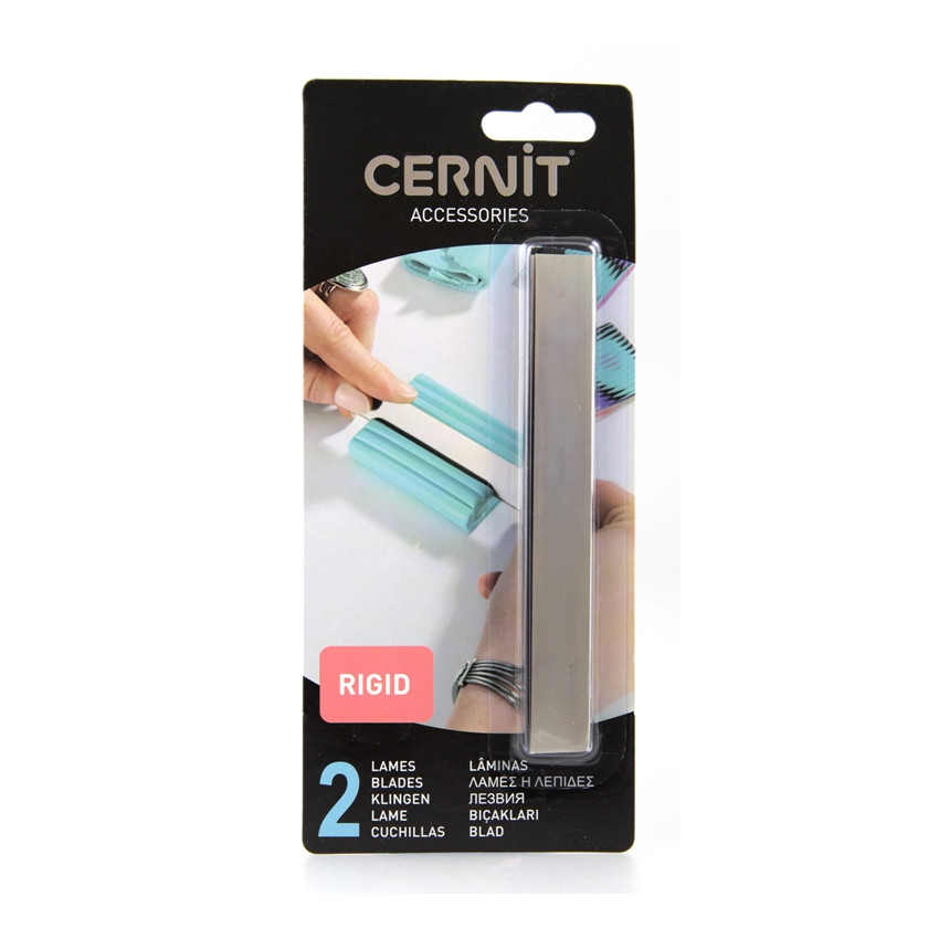 Cernit Rigid Blades - 1 Straight & 1 Rippled - Poly Clay Play