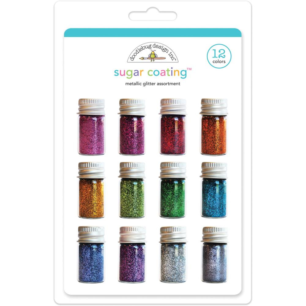 Sugar Coating Fine Glitter Assortment 5g 12/Pkg - Poly Clay Play