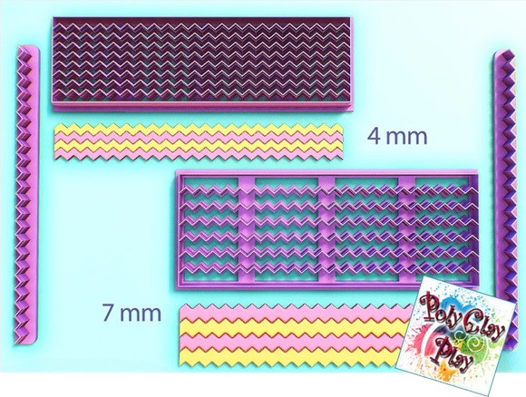 Zig Zag Strip Tools - 3 choices - Poly Clay Play