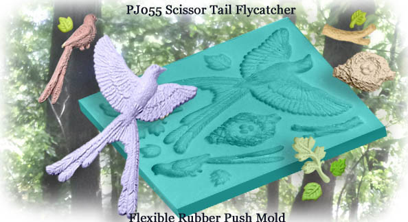 Scissor Tail Flycatcher Mold - Poly Clay Play