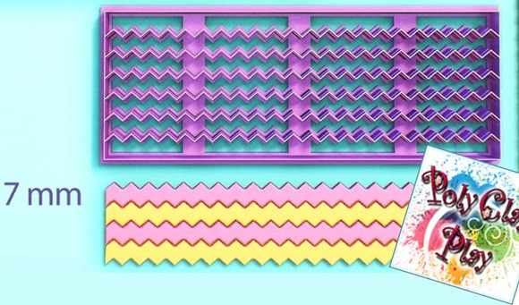 Zig Zag Strip Tools - 3 choices - Poly Clay Play