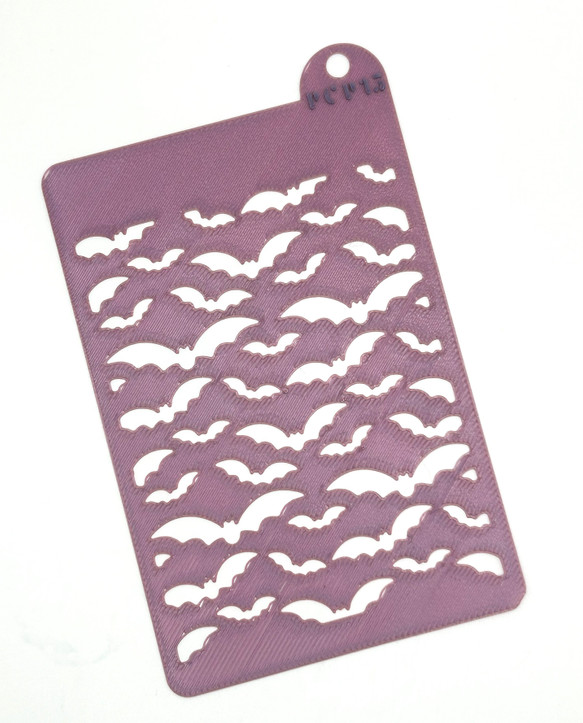 PCP Halloween Bats Stencil and/or Texture Plate - Poly Clay Play