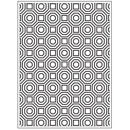 Octagons - Background Embossing Folder 4.25"X5.75" - Poly Clay Play