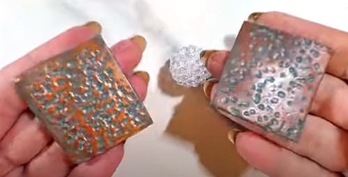 Faux Metal Texture Raspberry Beads - Poly Clay Play