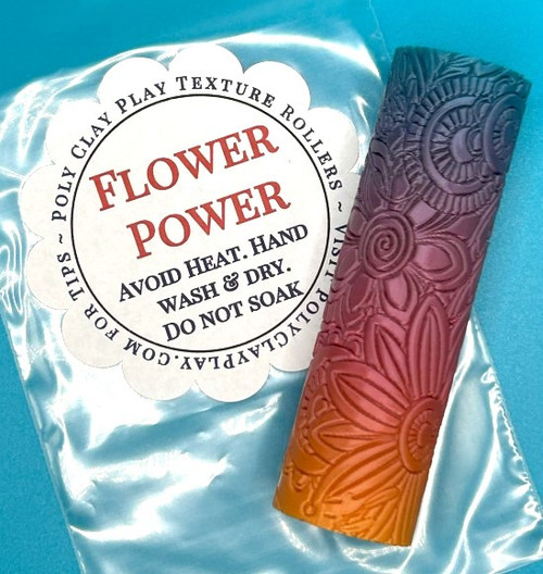 PCP Flower Power Seamless Texture Roller - Poly Clay Play