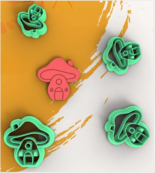 PCP Mushroom House Cutter - Poly Clay Play