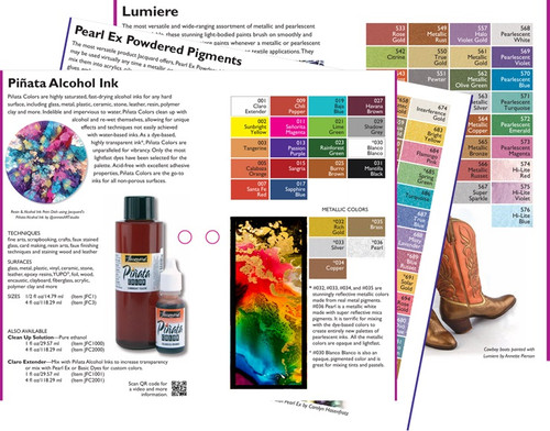 Jacquard Color Charts for Lumiere, Pinata Inks and Pearl Ex Powders ...
