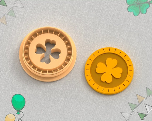 Freebie Friday - St Pattys Day Doubloon Cutter/Embosser - Poly Clay Play