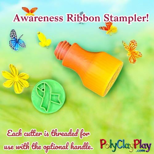 PCP Stampler Awareness Ribbon Cutter/Embosser - Poly Clay Play