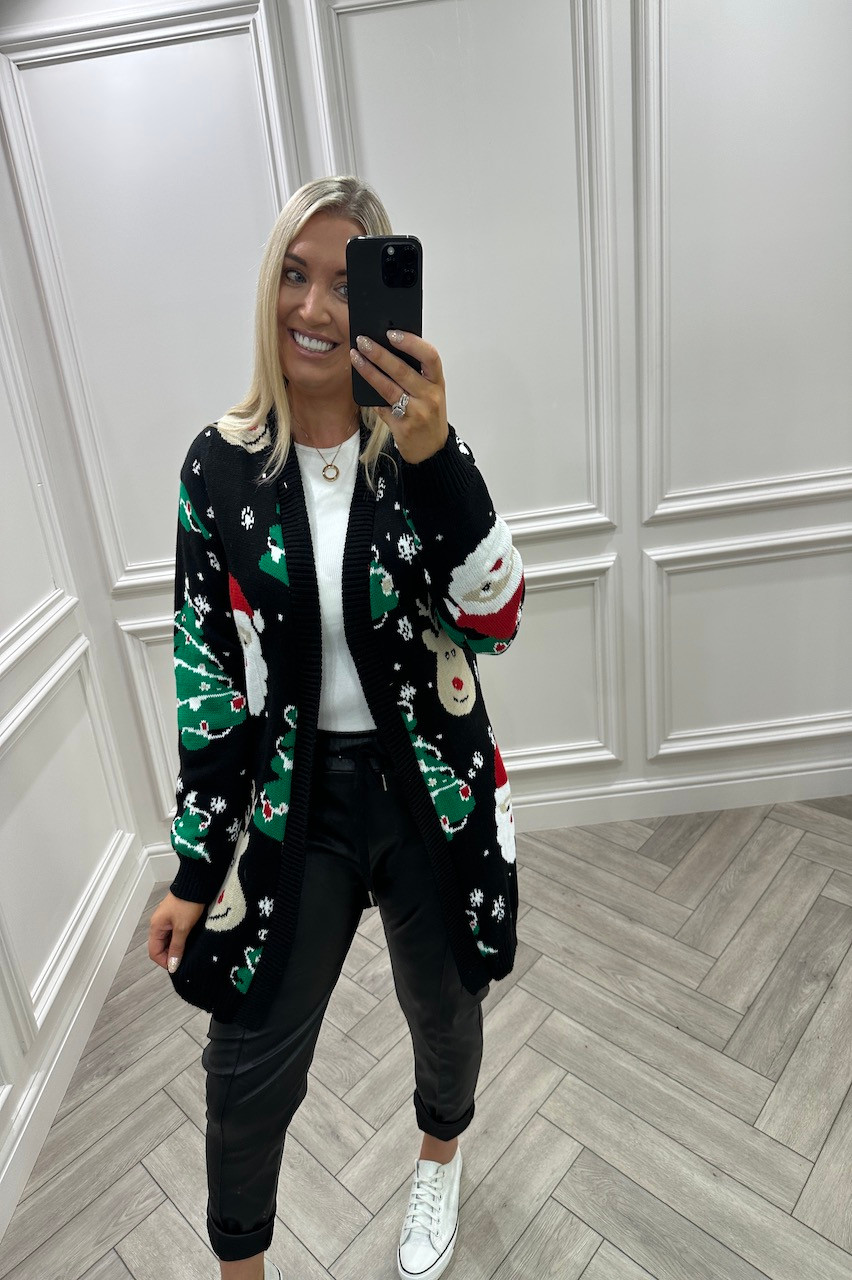 Santa & Reindeer Christmas Cardigan - Want That Trend