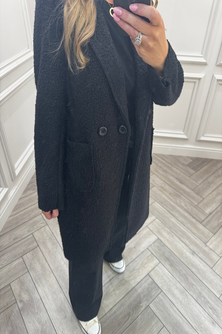 Black Luxury Iconic Coat - Want That Trend