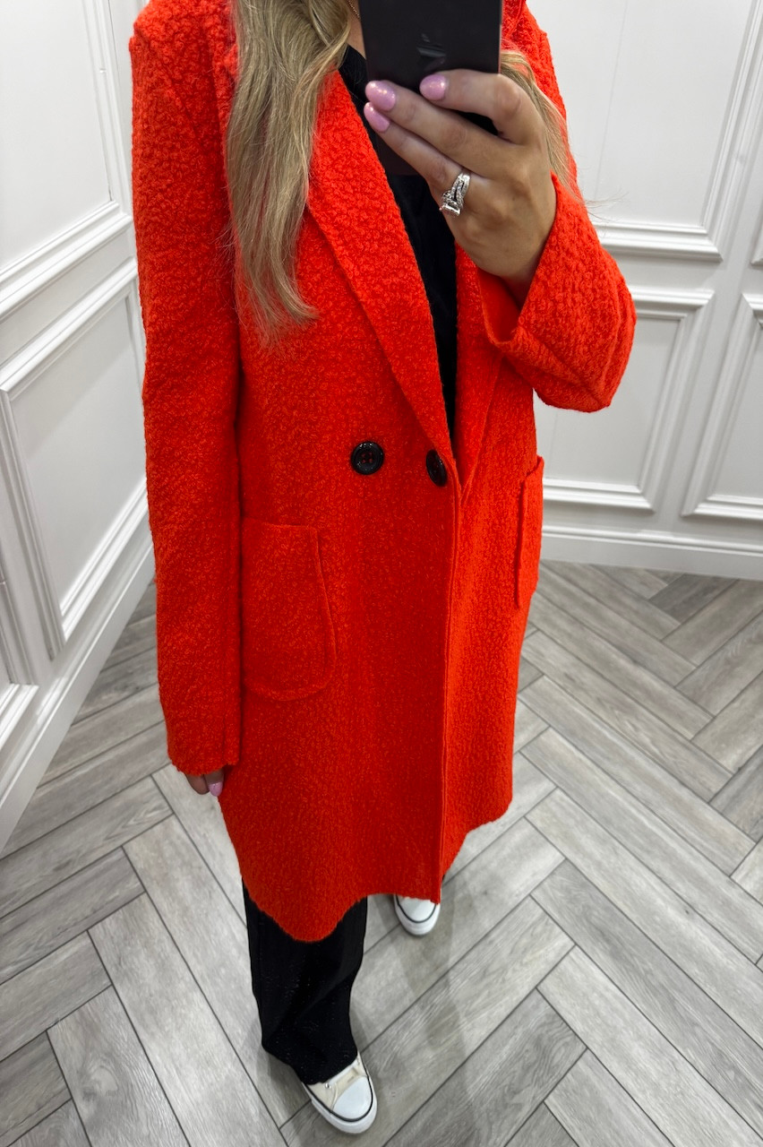Orange Luxury Iconic Coat - Want That Trend