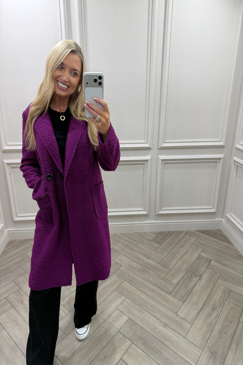 Purple Luxury Iconic Coat - Want That Trend