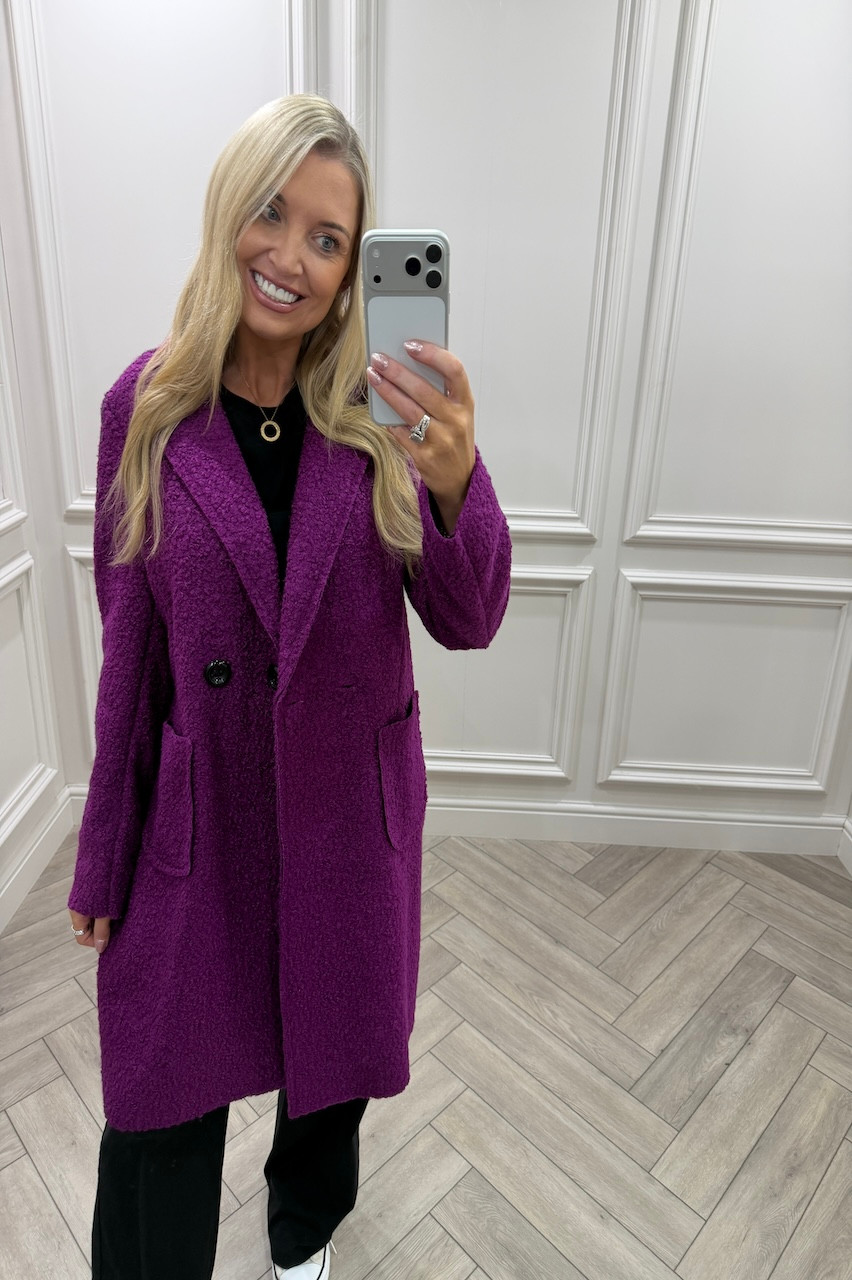Purple Luxury Iconic Coat - Want That Trend