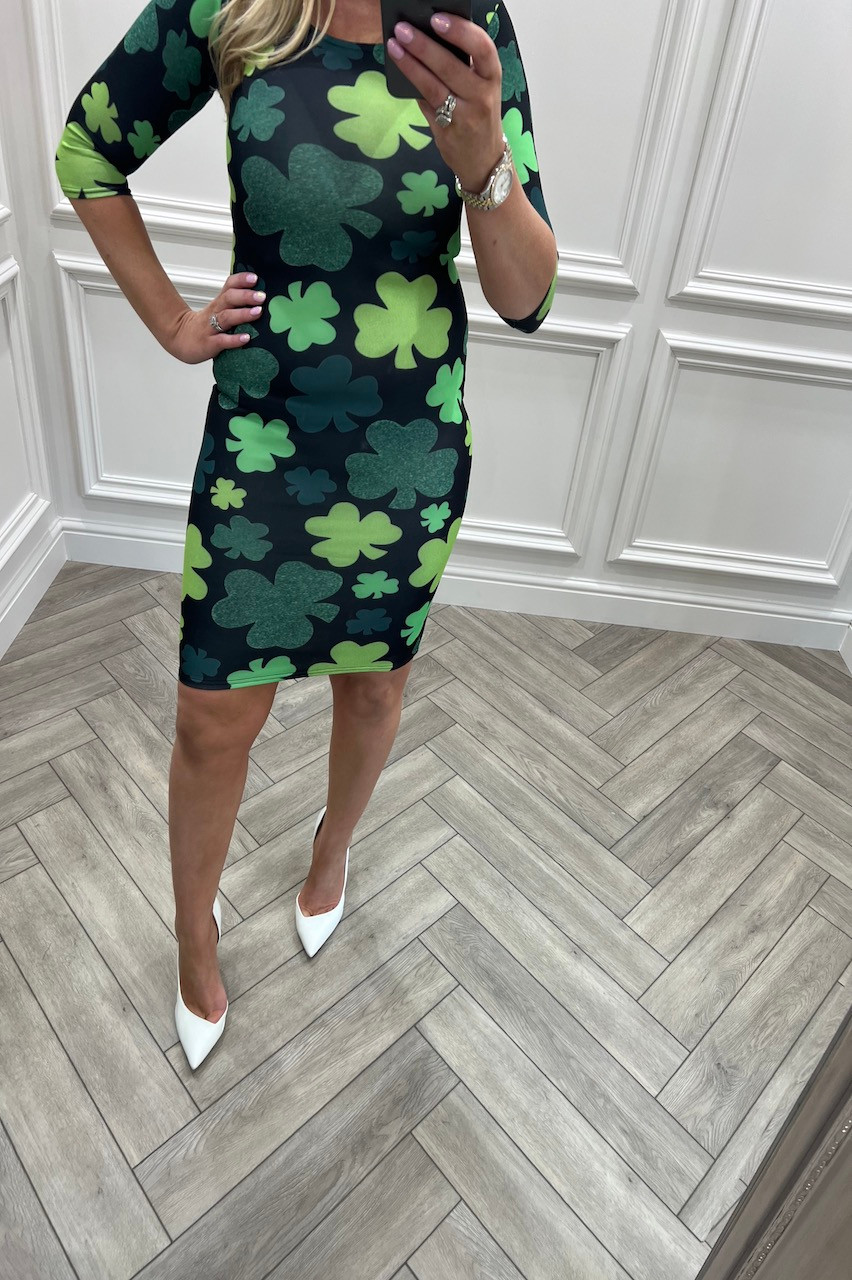 Clover Irish Bodycon Dress - Want That Trend