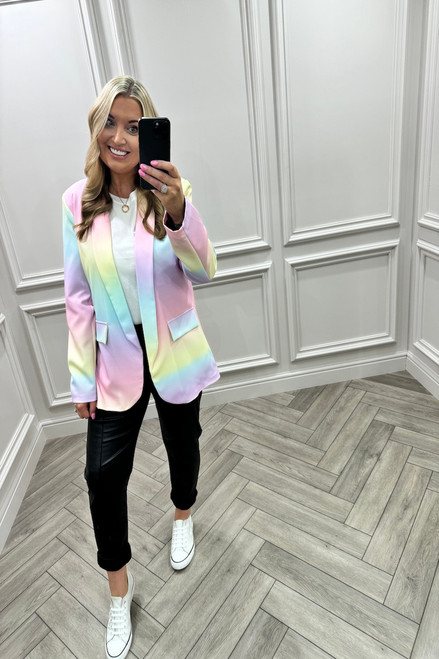 Pastel Ombre Iconic Blazer - Want That Trend