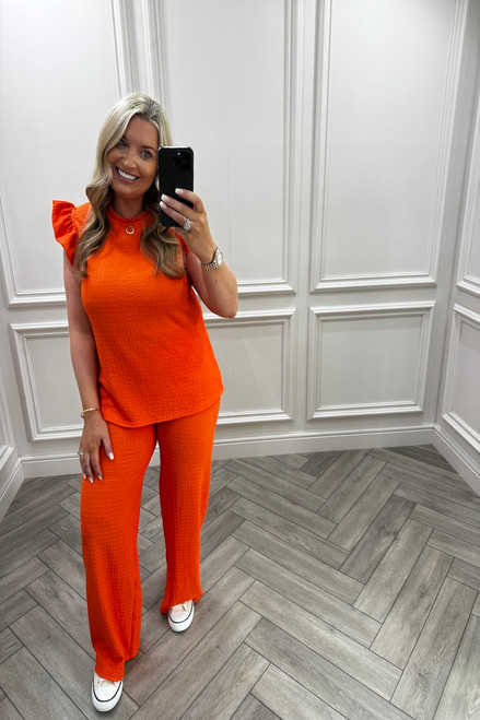 Orange Summer Breeze Trouser Set - Want That Trend