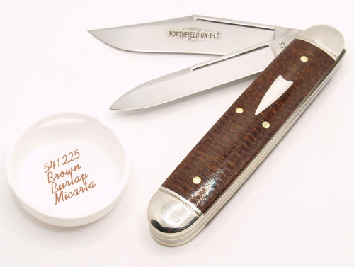 Great Eastern Northfield Jumbo Stockpen Brown Burlap Micarta 541225 ...